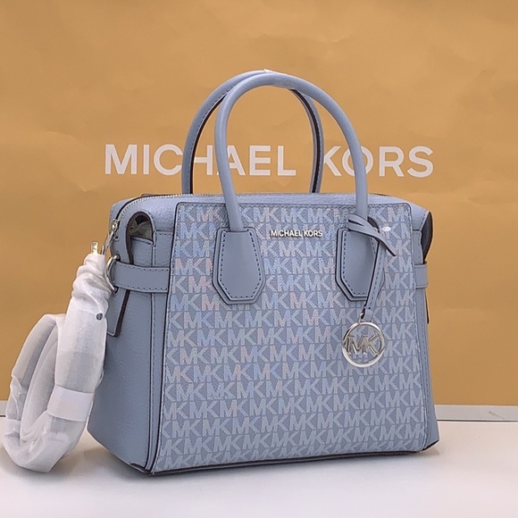 Michael Kors | Bags | Michael Michael Kors Mercer Small Top Zip Logo ...